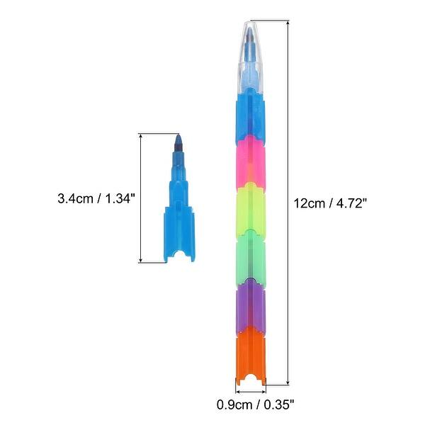 Stacking Crayons, 7 Pack 6 Colors Stackable Buildable Drawing Crayons ...