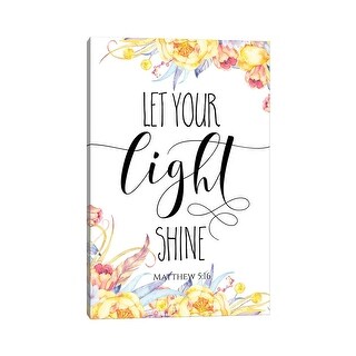 iCanvas "Let Your Light Shine, Matthew 5_16" by Eden Printables Canvas ...