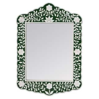 Vivienne 20 in. W x 28 in. H Bone Inlay Vertical Accent Wall Mirror ...