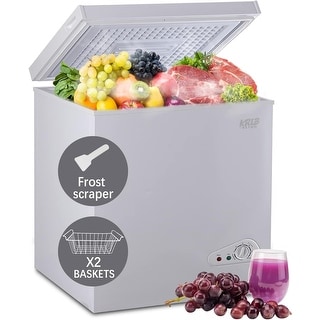 7.0 Cu.Ft Deep Compact Chest Freezer with 7 Gears Temperature Control ...