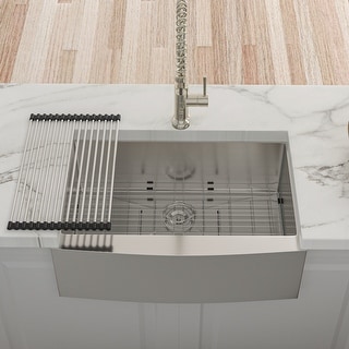Farmhouse 16 Gauge Single Bowl Stainless Steel Kitchen Sink - Bed Bath ...