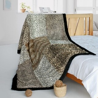 Modern Art Animal Style Patchwork Throw Blanket (61 by 86.6 inches ...