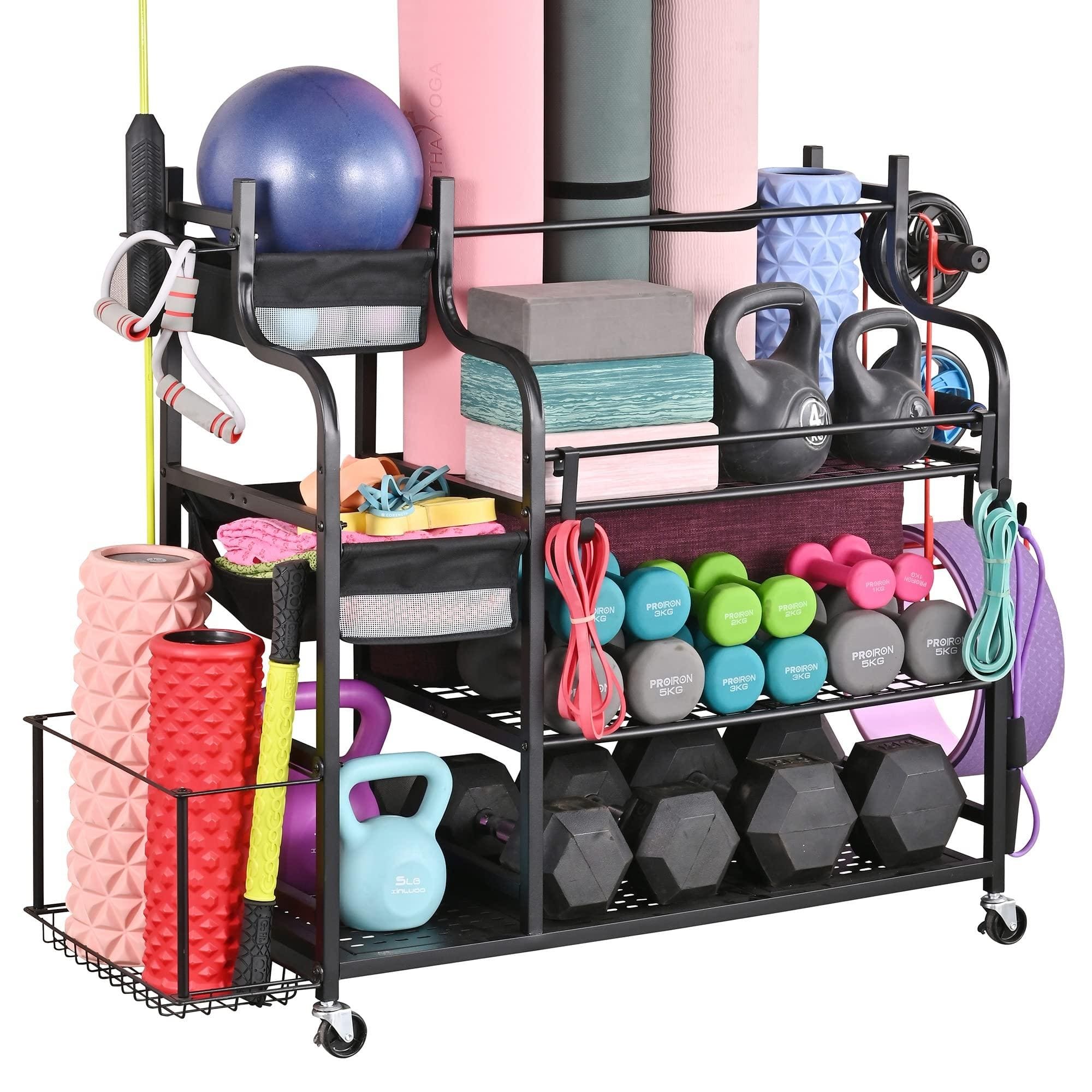 Yoga Mat Storage Racks,Weight Rack for Dumbbells, Home Gym Storage for ...