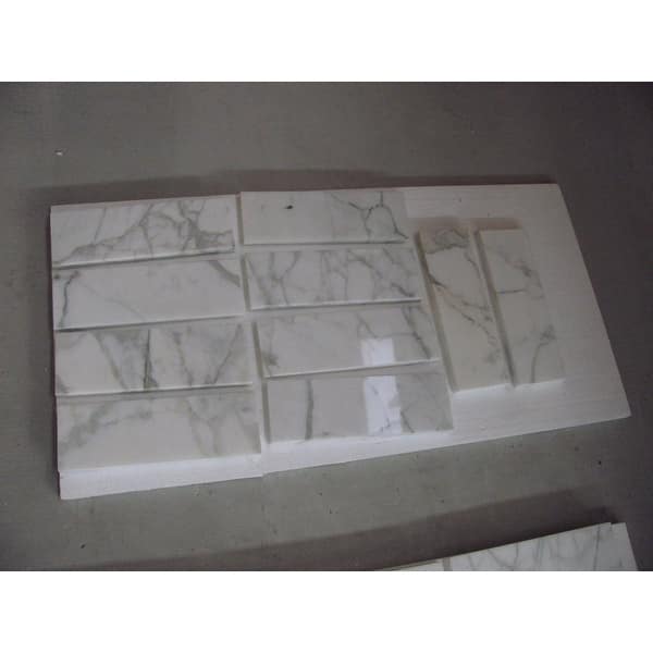 Italian Calacatta White Marble Tile - Bed Bath & Beyond - 12899305
