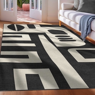Well Woven Apollo Elemental Canyon Geometric Low Pile Area Rug - Bed ...