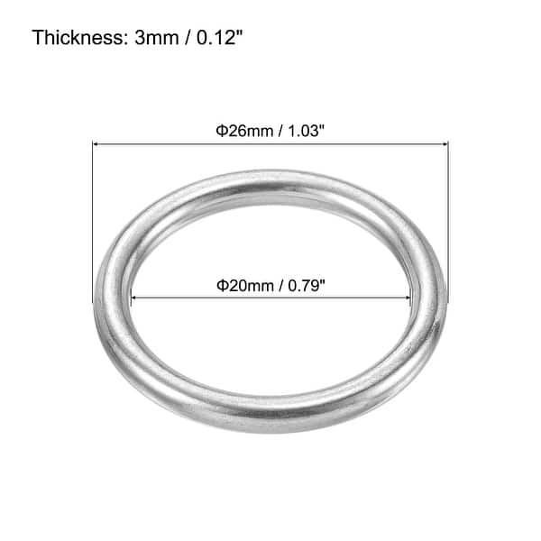 Metal O Ring 304 Stainless Steel Seamless Welded O-Ring for DIY 10pcs ...