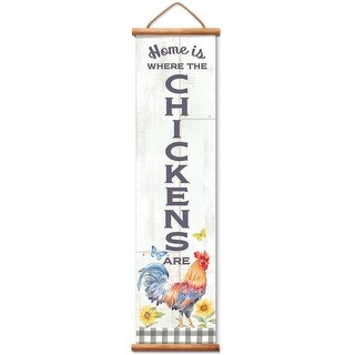 Chicken Welcome Indoor/Outdoor Vinyl Hanging Entryway Sign Made in the ...