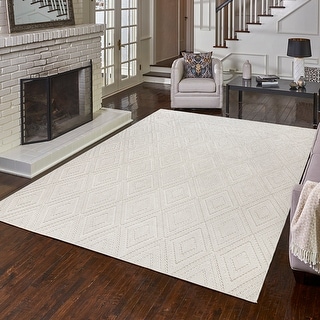 Gertmenian Malini Polypropylene Modern Abstract High-Low Area Rug ...
