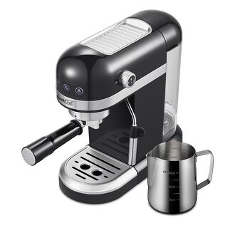 1350W 2 Cup Black Espresso Machine 20 Bar Compact Coffee Maker - Bed ...