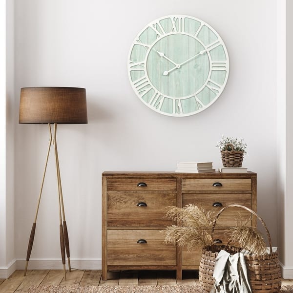 The Gray Barn Cocklebur Green-Blue Quartz Coastal Wall Clock - On Sale ...