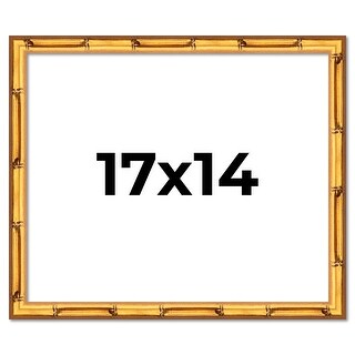 17x14 Frame Gold Bamboo Solid Wood Picture Frame | 1 Inch Moulding ...