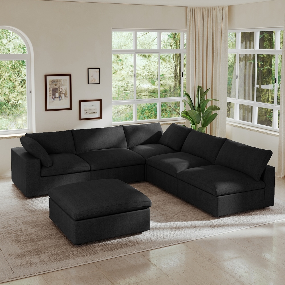 Black Fabric Sectional Sofas - Bed Bath & Beyond