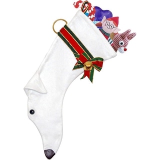 Pronk! Hearth Hounds - Greyhound White - Realistic Dog Stocking - Bed ...