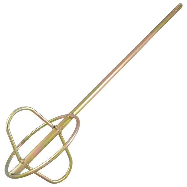 11mm Dia Round Shaft Plaster Paint Mixer Mixing Paddle Whisk Stirer ...