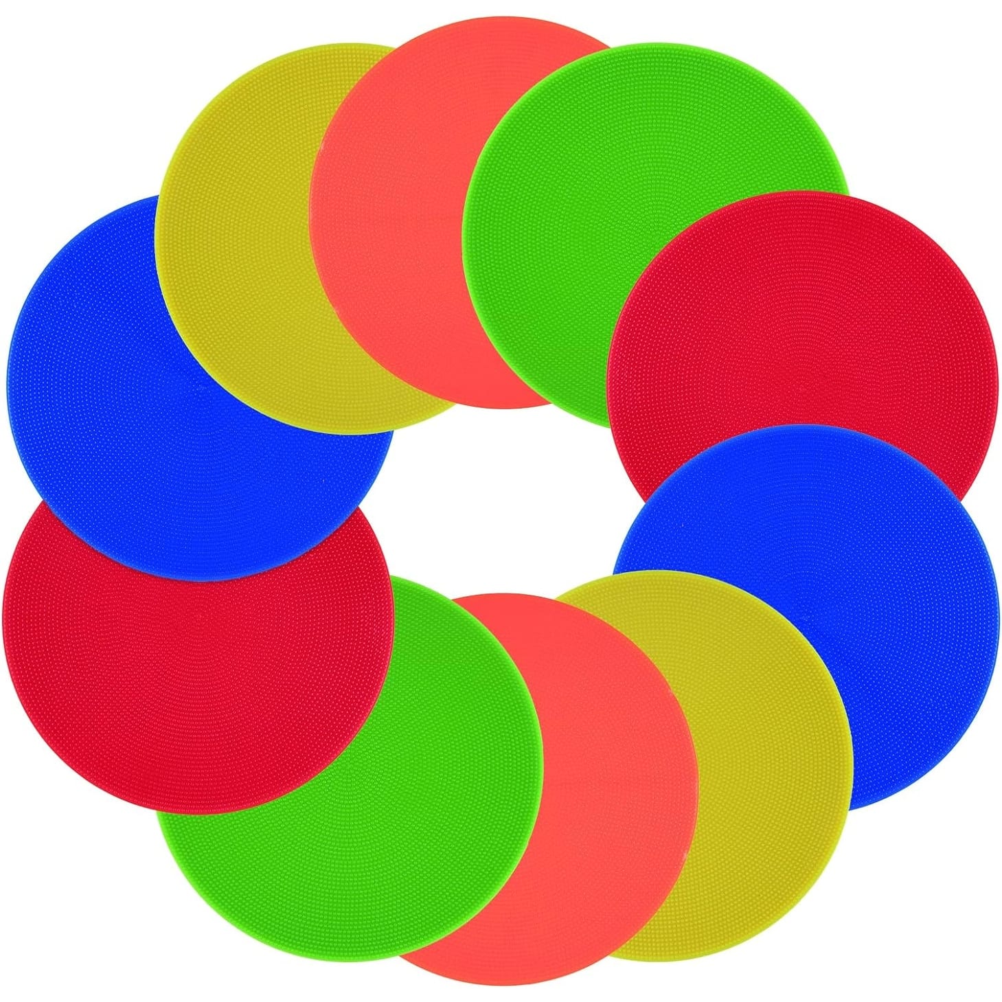 Spot Markers for Kids 10pcs 9 Inch Non-Slip PVC Agility Poly Spots Flat ...