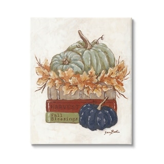 Stupell Fall Blessings Pumpkins Canvas Wall Art Design by Sara Baker ...