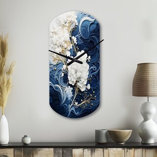 Designart - Liquid Ink Spiral III - Abstract Spirals Large Wall Clock ...