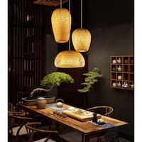 Ele Three Lights Rattan Pendant - On Sale - Bed Bath & Beyond - 32770943