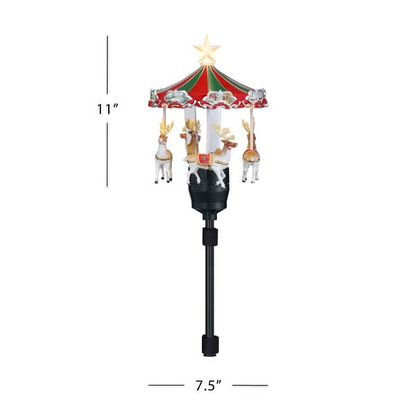 11" Animated Carousel Tree Topper - Bed Bath & Beyond - 39053325