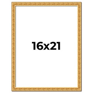 16x21 Frame Gold Real Wood Picture Frame Width 1 inches | Interior ...