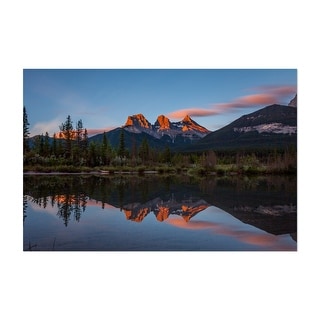 Canmore Alberta Canada Three Sisters at Sunrise Art Print/Poster - Bed ...