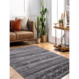 8' X 11' Blue And Black Ombre Hand Loomed Area Rug - 3'6" - Bed Bath ...
