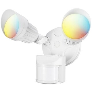 3CCT 2-Head Adjustable LED Security Light, Motion Sensor Flood Lights ...