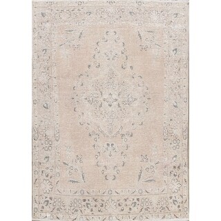 Muted Tabriz Persian Area Rug Wool Handmade Home Decor Carpet - 4'10" x ...