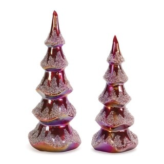 Beaded Iridescent Glass Tree (Set of 2) - Bed Bath & Beyond - 40836250