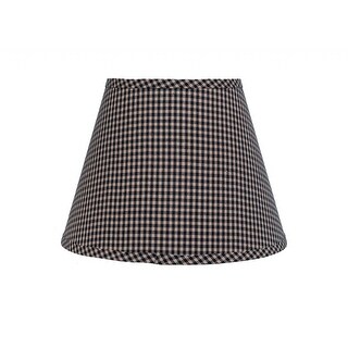 27" Black Candlestick Table Lamp With Black Mini Check Shade - 12X12X26 ...