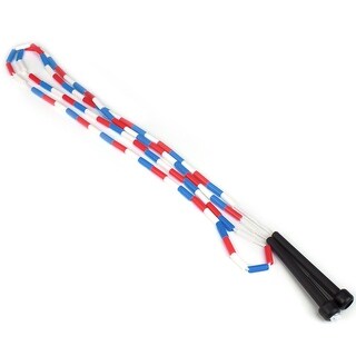 Red, white & blue 7 ft jump rope w/plastic segmentation - N/A - Bed ...