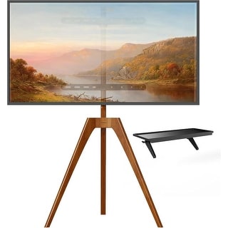 Adjustable Wood TV Easel Stand for 45-65" Screens with Cable Management ...