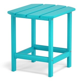 Adirondack Outdoor Side Table, Weather Resistant HDPE Plastic End ...