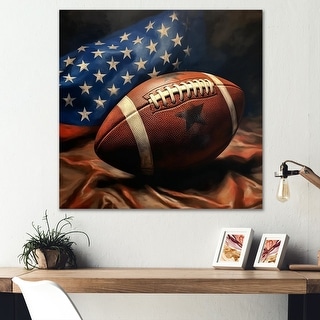 Designart "Patriot Usa Football Ballon " Nfl Wall Art - Bed Bath ...