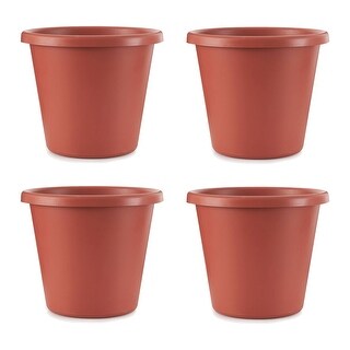 The HC Companies 20 In Plastic Classic Flower Pot Planter, Terra Cotta ...
