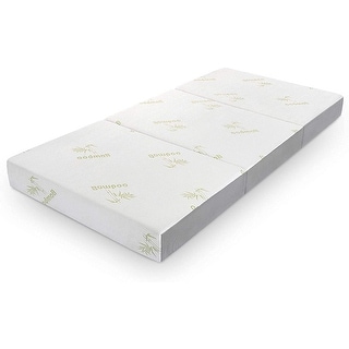 6 Inch Trifold Memory Foam Mattress with Ultra Soft Bamboo Cover, Non ...