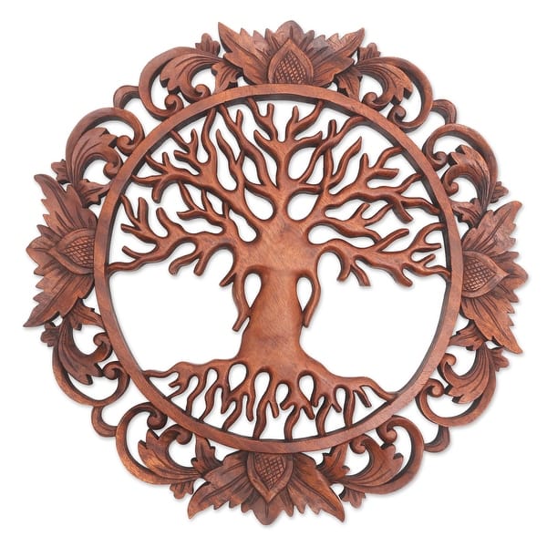 Novica Handmade Tree Roots Wood Wall Relief Panel - Bed Bath & Beyond ...
