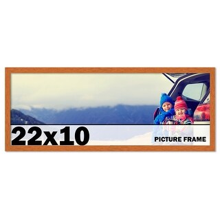 22x10 Frame Honey Pecan Brown Picture Frame - Modern Photo Frame - Bed ...