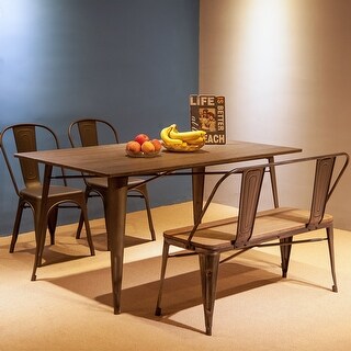 Vintage Style Distressed Dining Table Bench - N/A - Bed Bath & Beyond ...