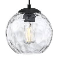 Forte Lighting 2769-01 Milo 8" Wide Mini Pendant with Globe Shade - Bed ...