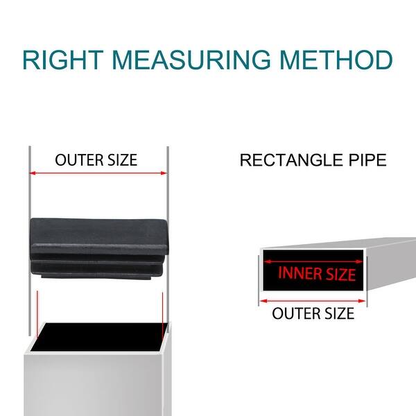 20pcs Black Blanking End Cap Tube Cover Insert 38mm x 13mm - 1.5" x 0.5 ...