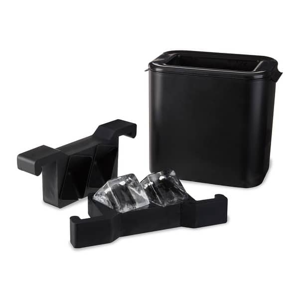 Viski Clear Ice Maker, Makes 2 Pure Square Ice Cubes for Cocktails, Set ...