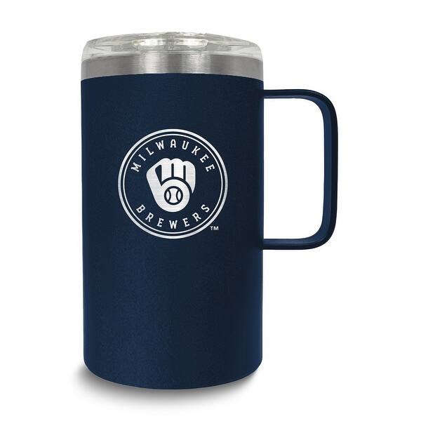 MLB Milwaukee Brewers Stainless Steel 18 Oz. Hustle Mug with Lid - Bed ...