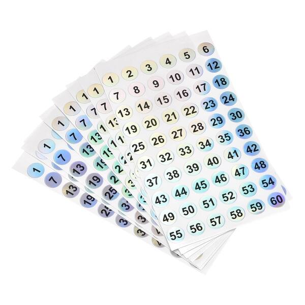 Number Stickers, Round Number Label Reflective Sticker for Sorting ...