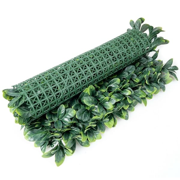Costway 12PCS 20x20inch Artificial Ficus Hedge Plant Privacy Fence ...