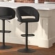 Modern Upholstered Adjustable Height Swivel Barstool with Footrest ...