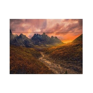 Greg Stokesbury 'Yukon Sunset' Wood Slat Art - Multi - Bed Bath ...