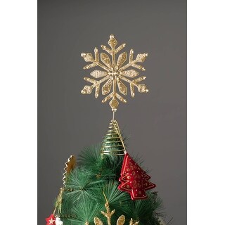 Expobazaar Golden Bead work Tree Topper (Case of 4) - Gold - Bed Bath ...