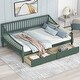 Elegant Design Full Size Platform Bed, Daybed with Two Storage Drawers ...