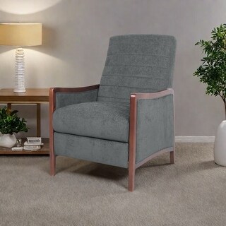 Recliner Chair with Birch Wood Frame, Pushback Mechanism & Tufted ...